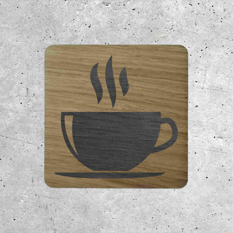 Wooden Coffee Sign | Eco-friendly | Handcrafted Made in France