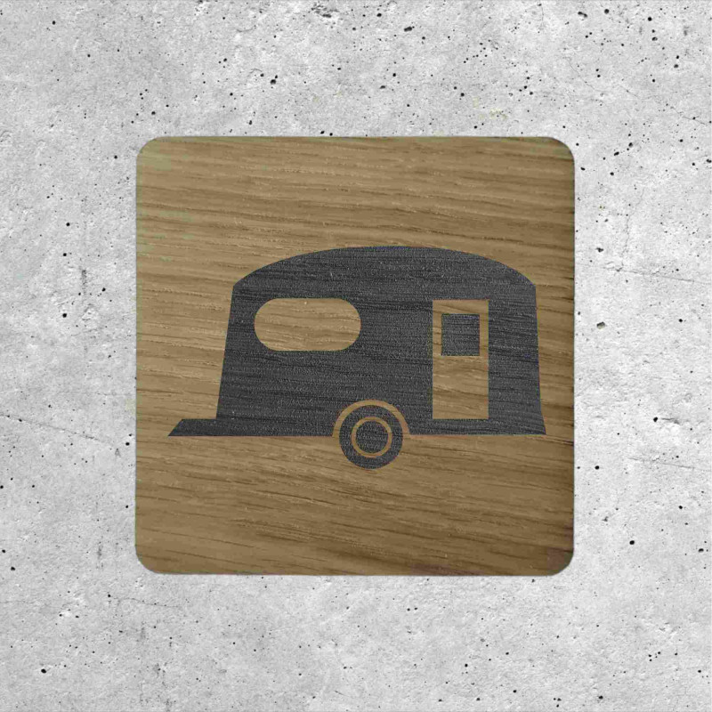 Wooden Camper Van Sign | Eco-friendly | Handcrafted | Made in France