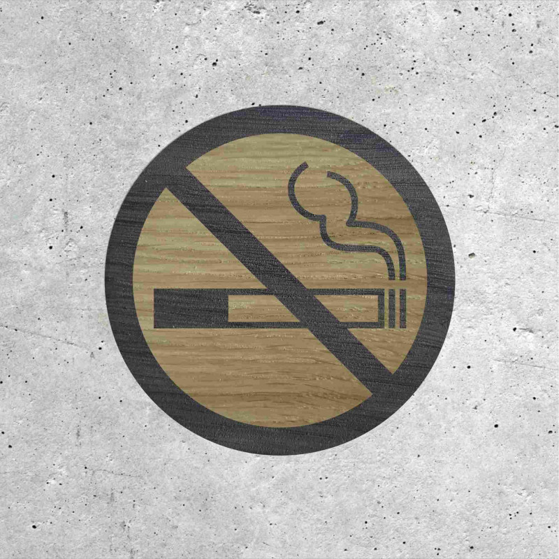 Wooden Sign - Non-Smoking Area | Eco-Friendly | Made in France