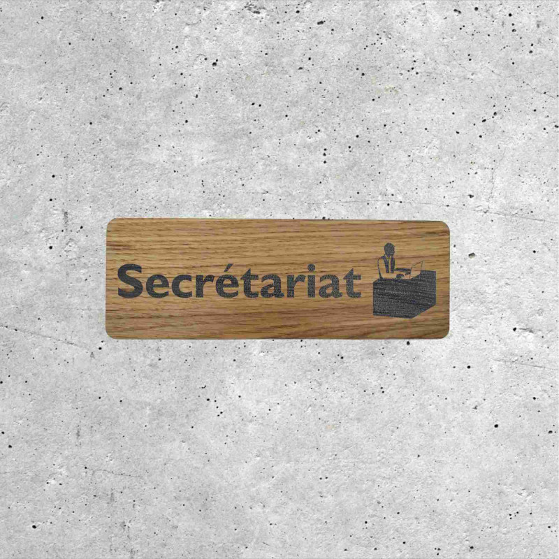 Wood Signage Secretariat | Eco-friendly | Handmade | Made in France