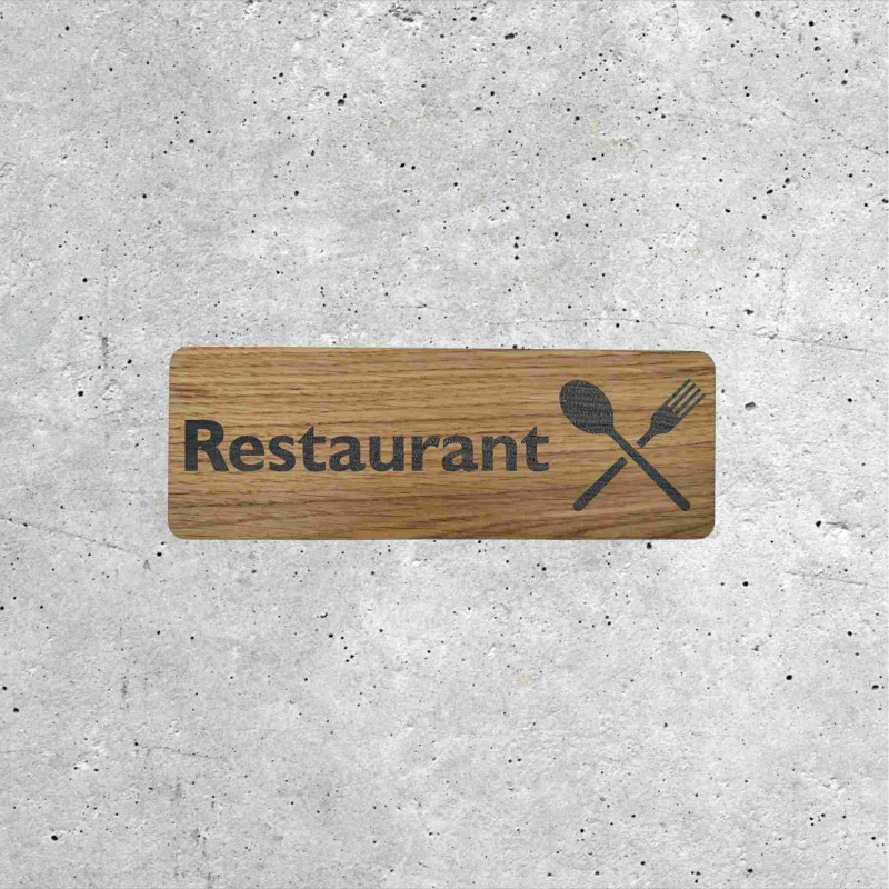 Wooden Sign Restaurant | Eco-friendly | Handcrafted | Made in France